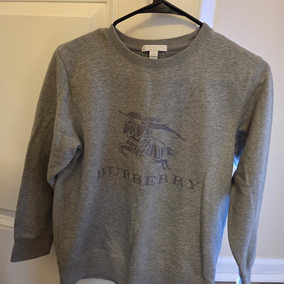 Burberry | Shirts & Tops | Burberry Kids Gray Logo Sweater | Poshmark